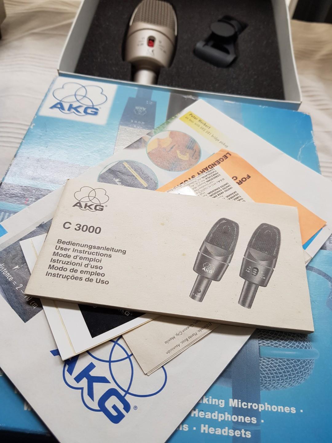 AKG C3000 CONDENSER MIC Price reduced, Audio, Headphones & Headsets on ...