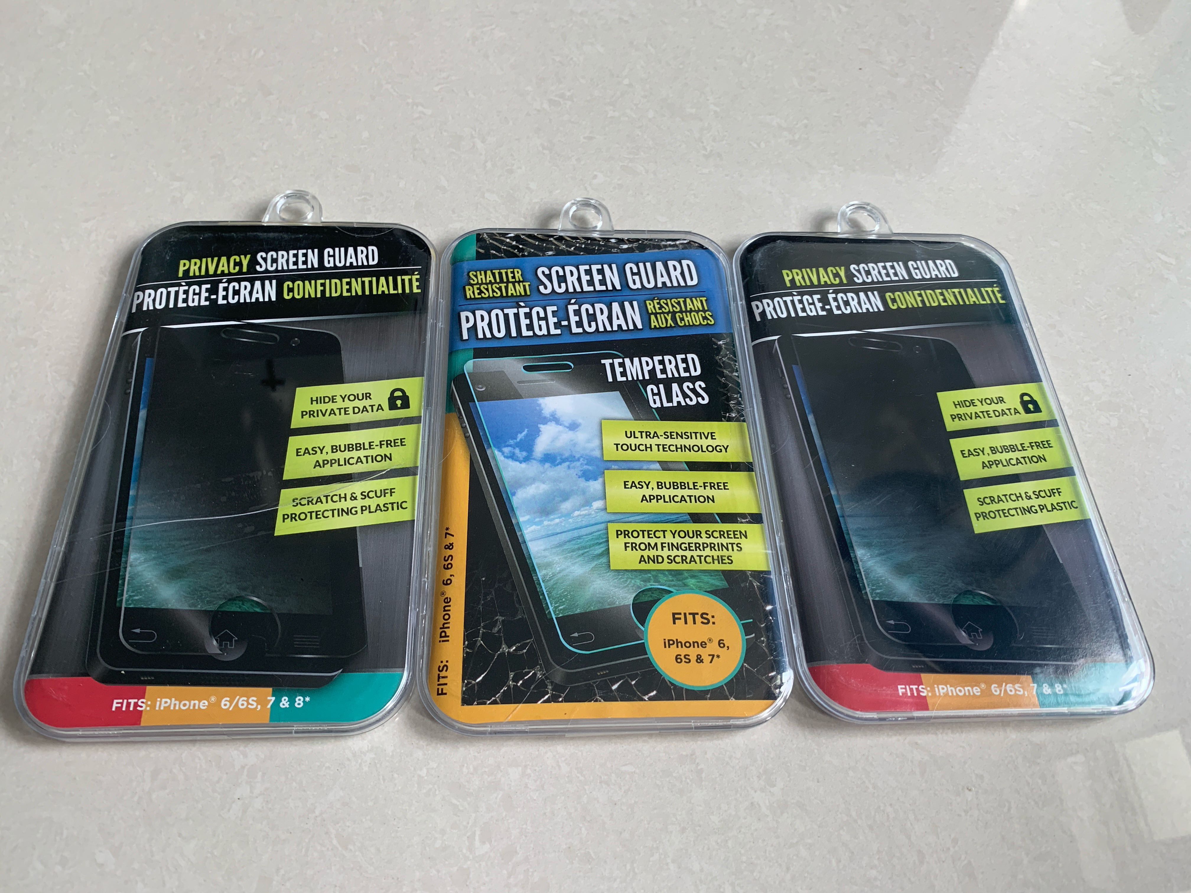 All 3 (Tempered glass and privacy screen protector), Mobile Phones ...