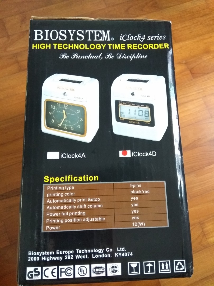 Biosystem Time Card Recorder, Audio, Voice Recorders on Carousell