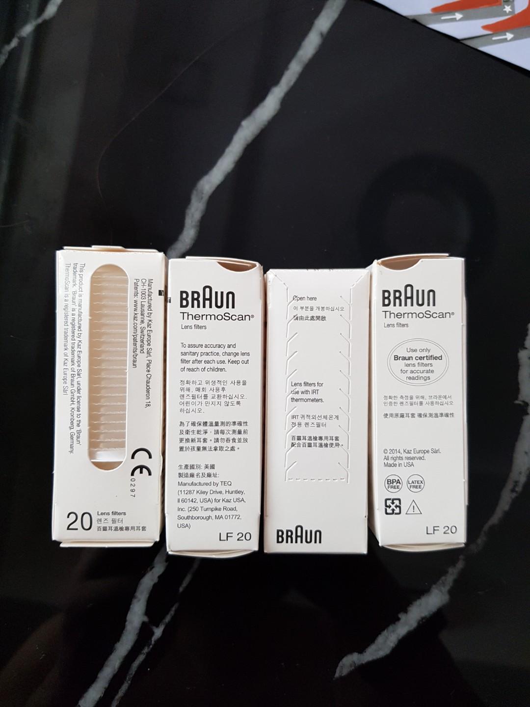 Braun ThermoScan Lens filters, Health & Nutrition, Thermometers on ...