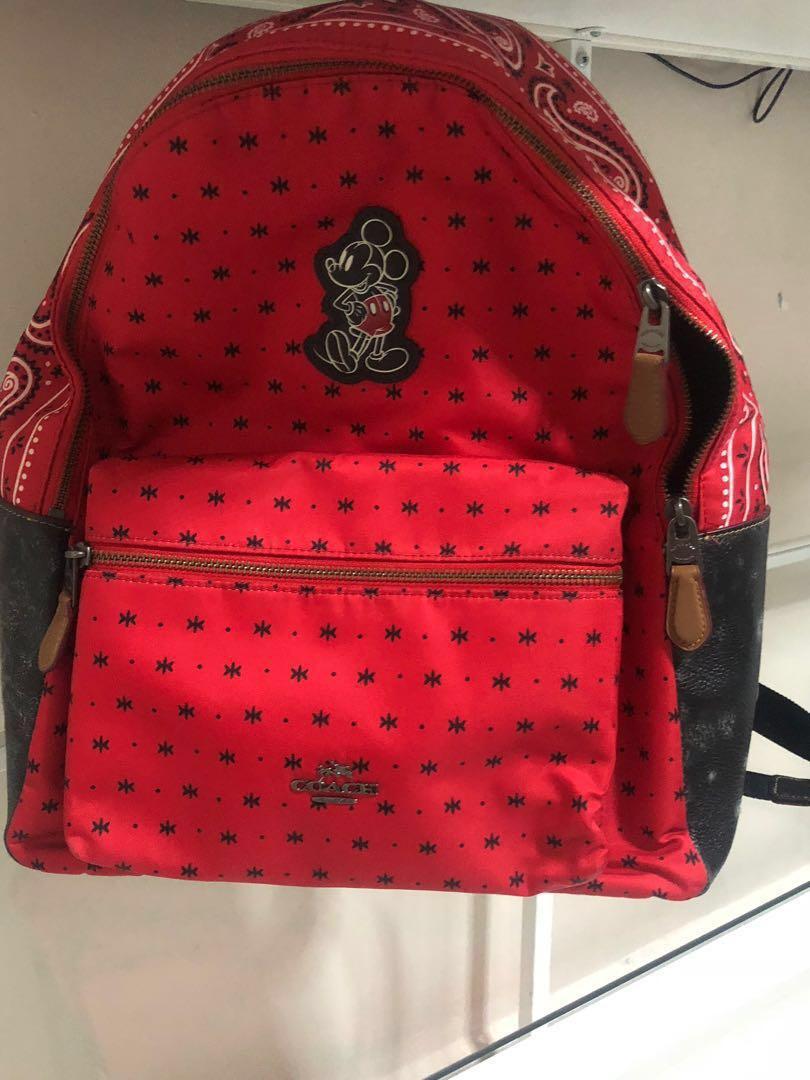 Coach Mickey Backpack , Women's Fashion, Bags & Wallets, Backpacks on ...