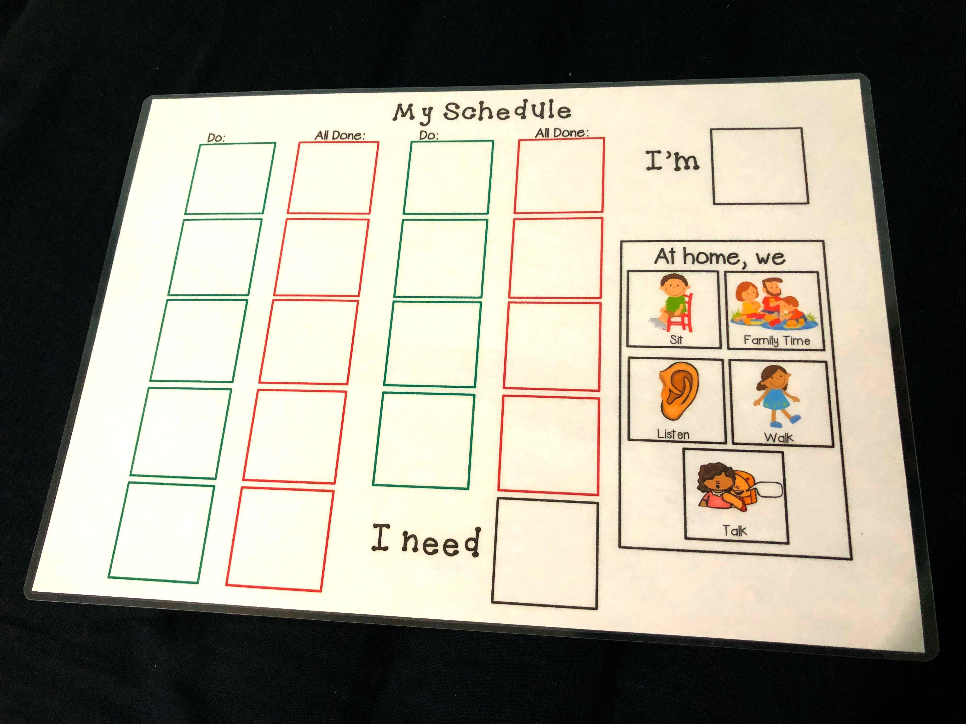 DIY Visual Aid : Schedule at home & school, Hobbies & Toys, Books ...