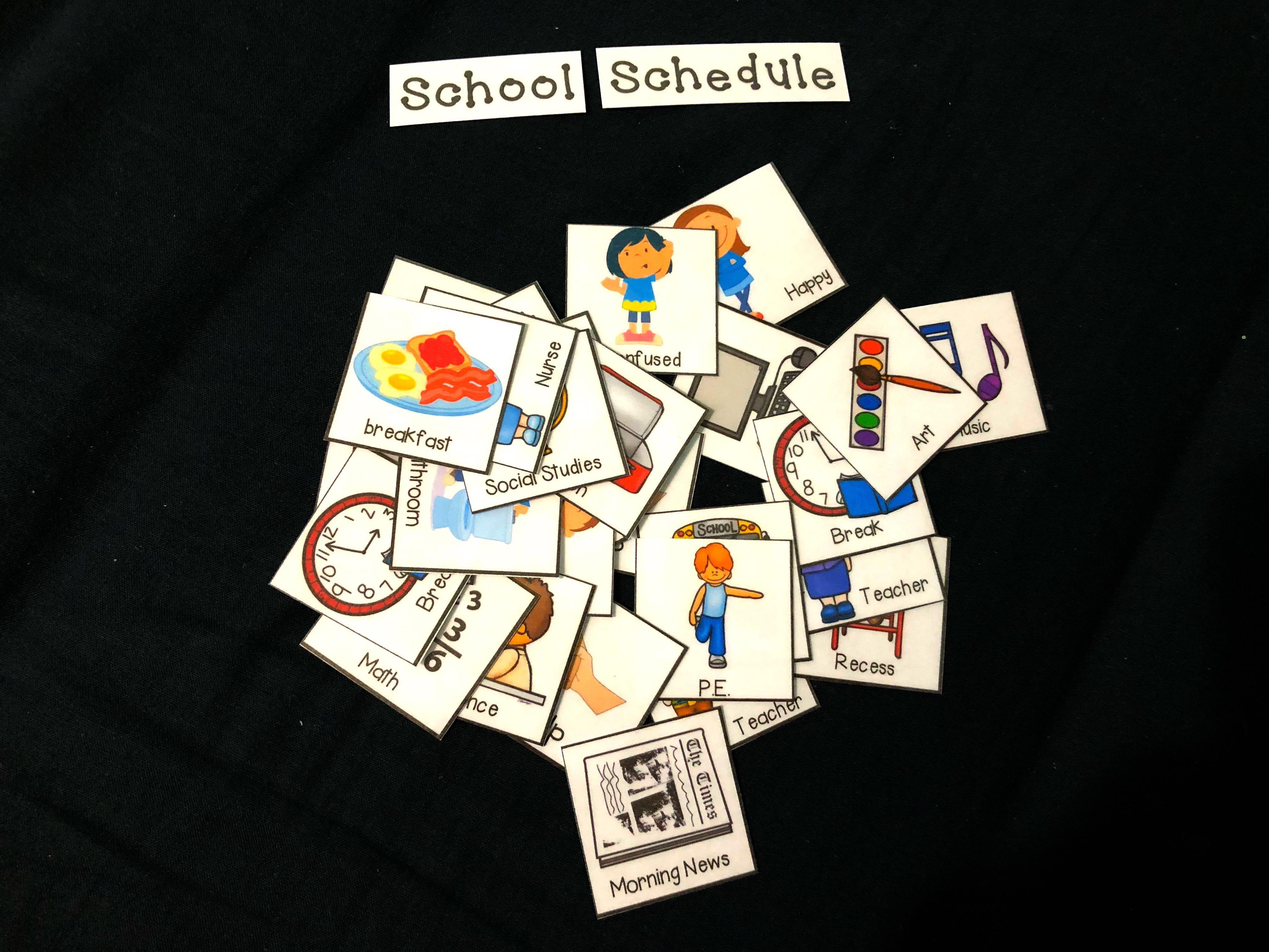 DIY Visual Aid : Schedule at home & school, Hobbies & Toys, Books ...