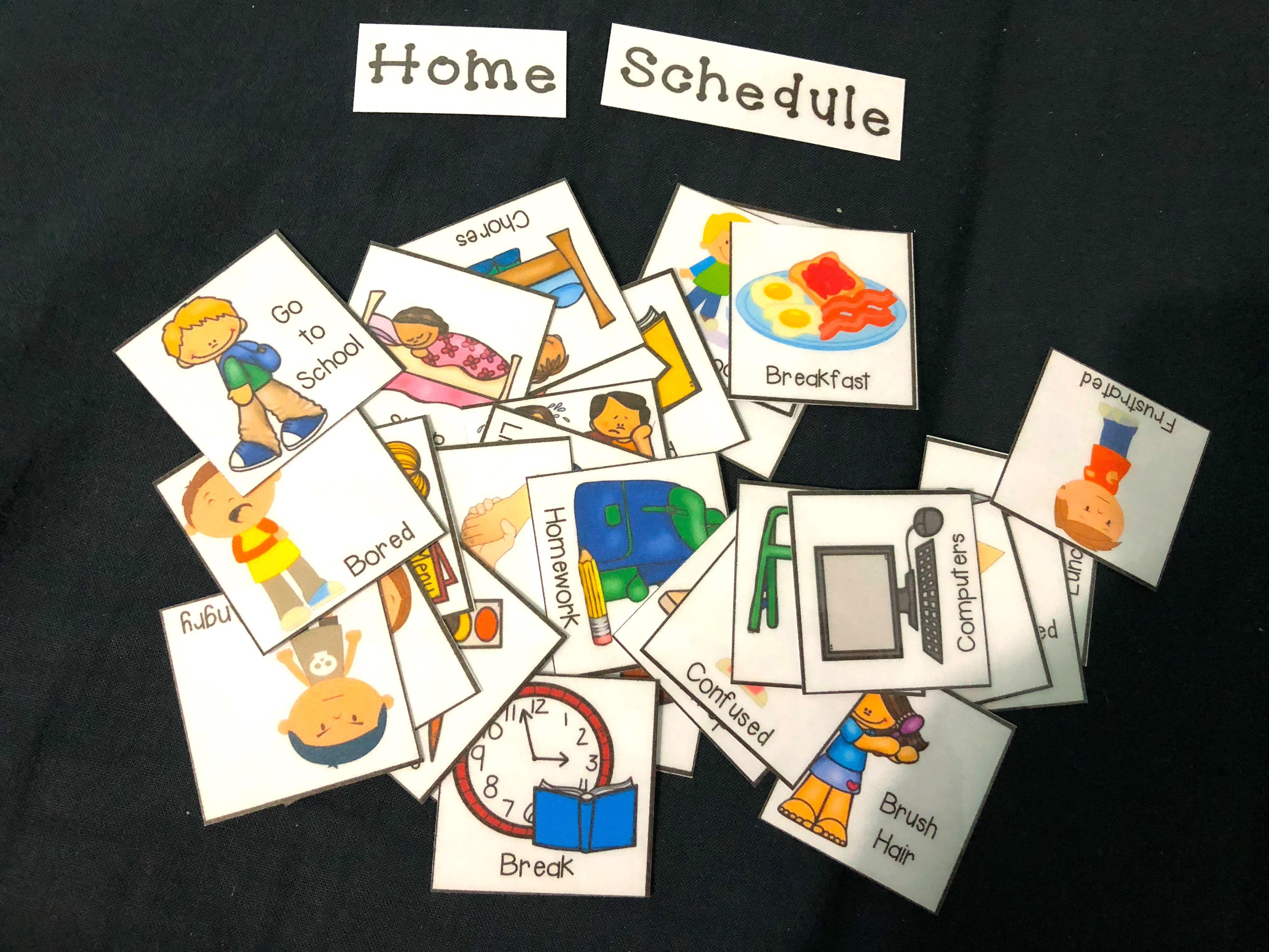 DIY Visual Aid : Schedule at home & school, Hobbies & Toys, Books ...