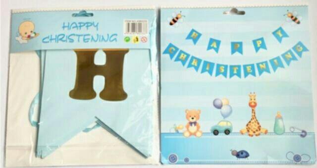 Happy Christening Banner, Hobbies & Toys, Stationary & Craft, Occasions ...