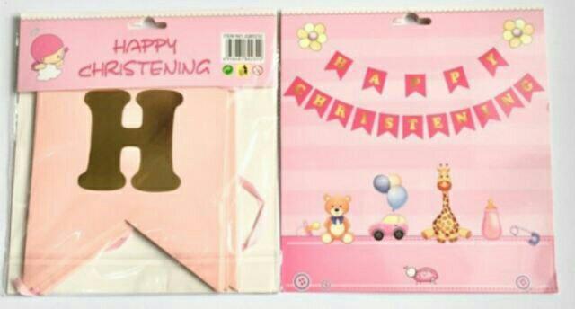 Happy Christening Banner, Hobbies & Toys, Stationary & Craft, Occasions ...