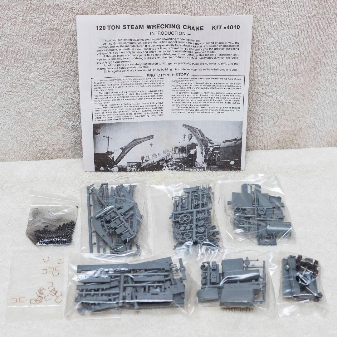 HO Scale Train - Tichy 120 Ton Steam Wrecking Crane Model Kit, Hobbies ...
