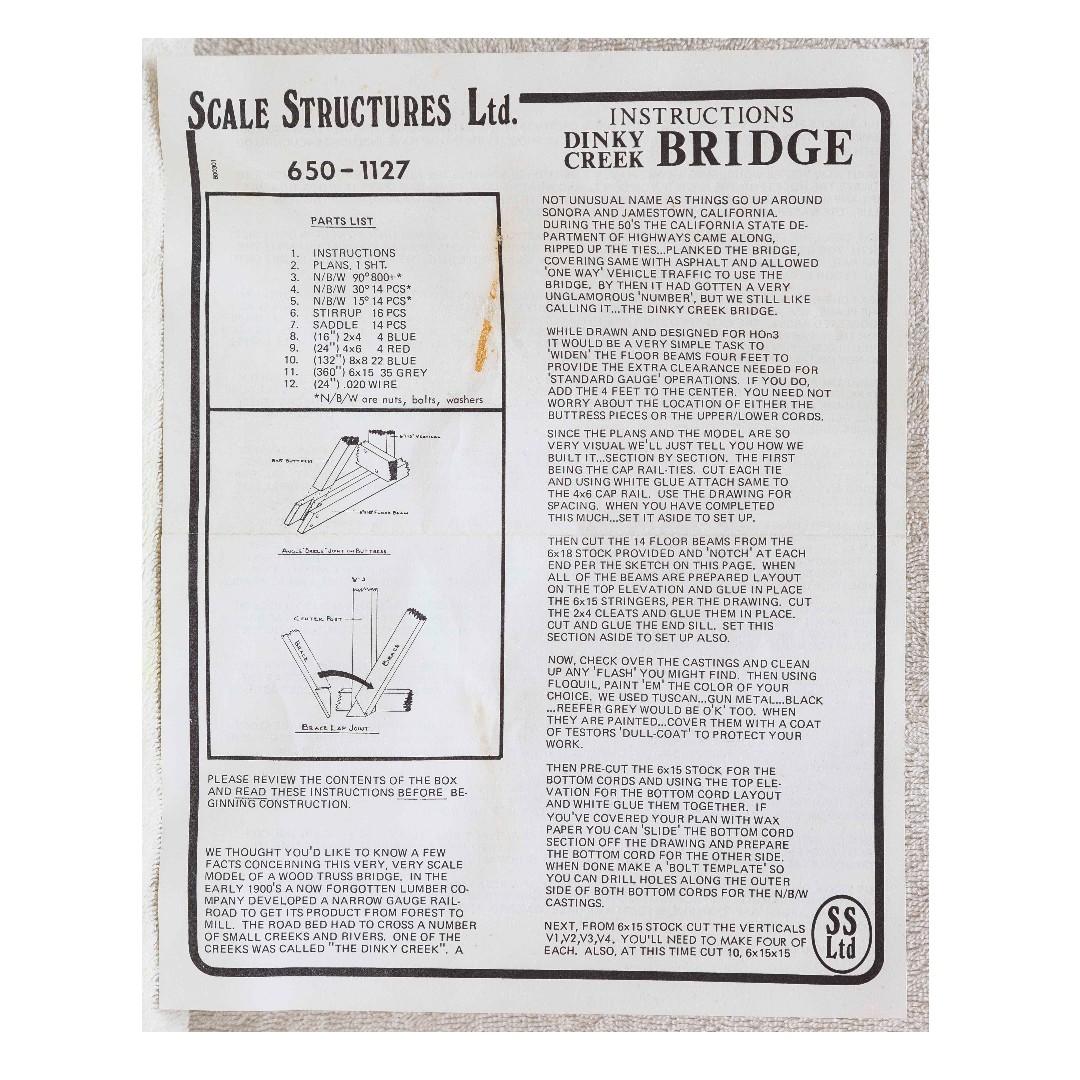 HO Scale Train - Wooden Truss Bridge Model Kit, Hobbies & Toys ...