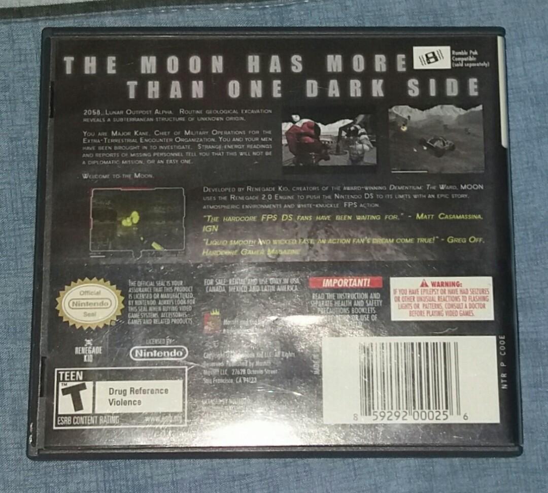 Nintendo DS MOON game fps first person shooter, Video Gaming, Video ...