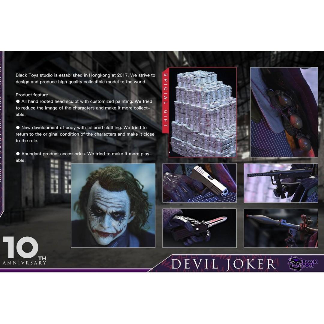 PO: Black Toys BT101 1/6 Scale Devil Joker Figure with Cash piles, Hobbies & Toys, Toys & Games ...