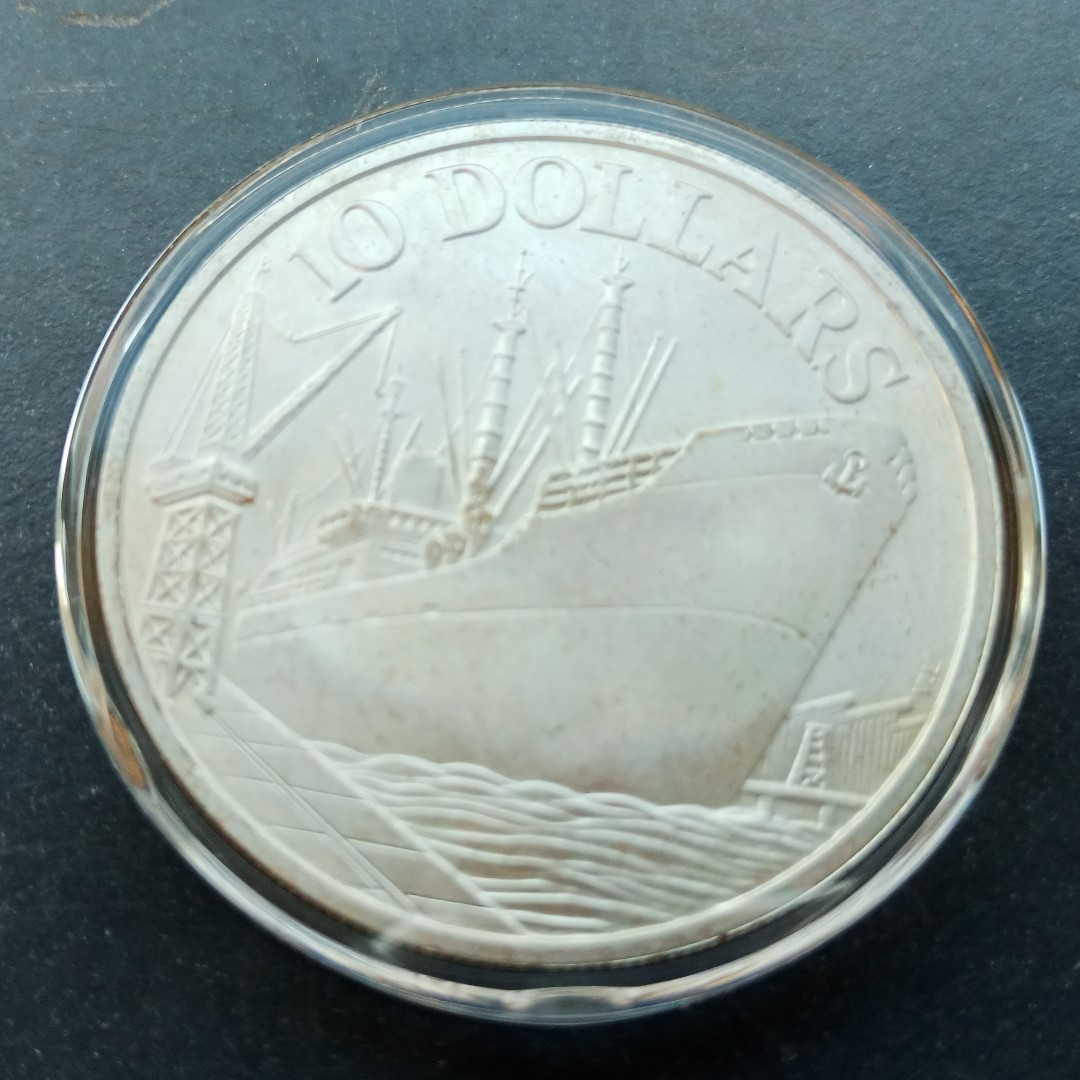 Singapore 1976 $10 Uncirculated Ship Silver Coin, Hobbies & Toys ...