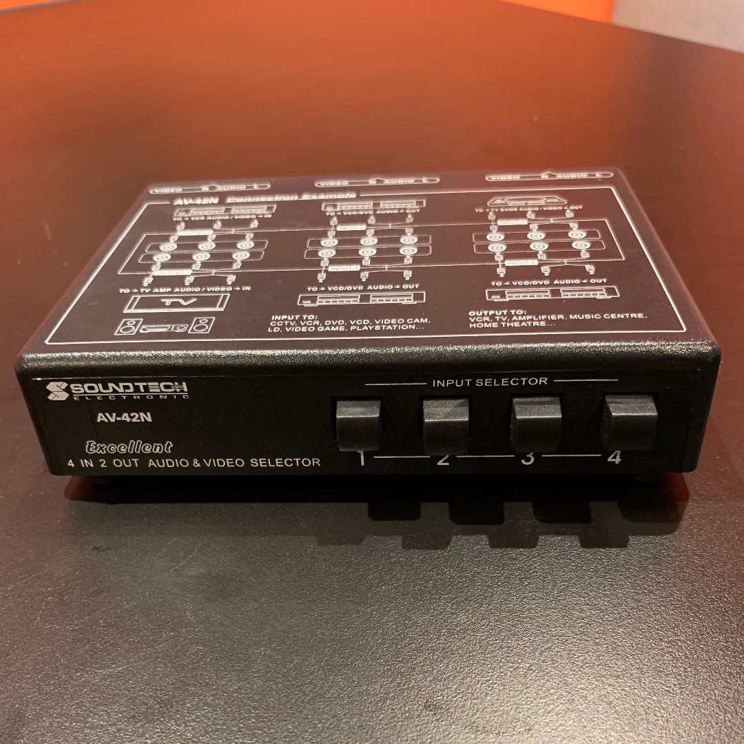 SOUNDTECH AC-42N 4 IN 2 OUT Audio & Video Selector, Audio, Portable ...