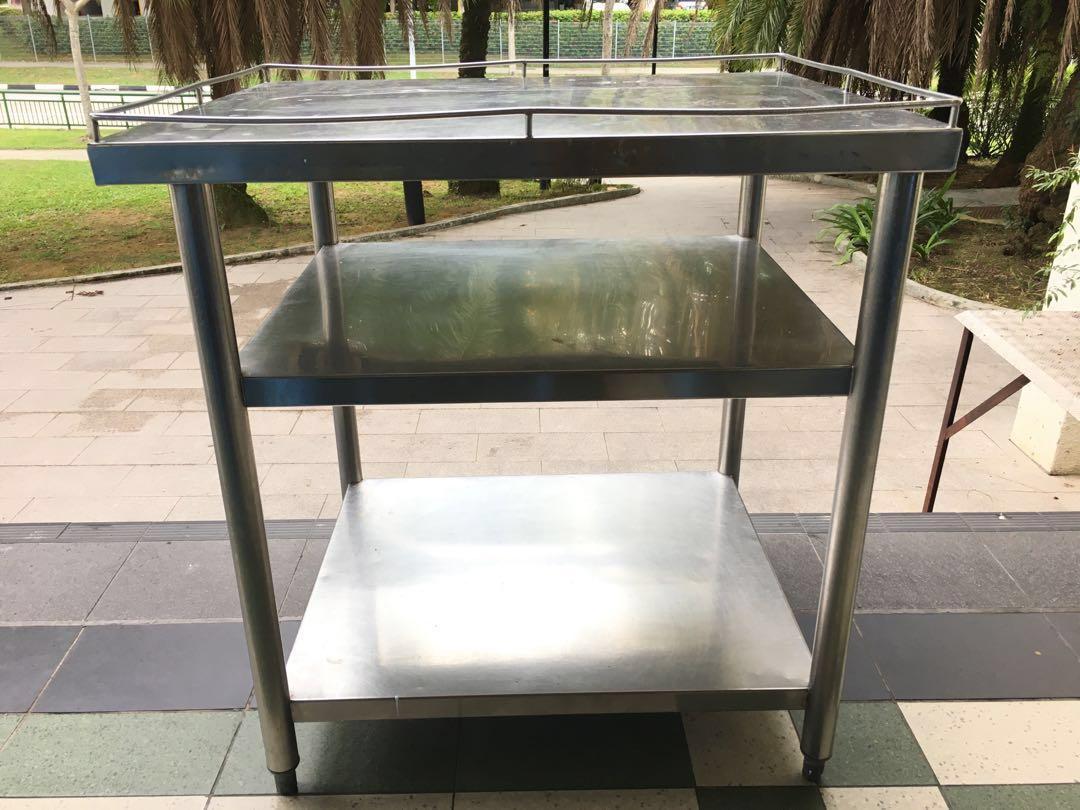 Stainless Steel Sturdy Tabletop / Shelf, Furniture & Home Living ...