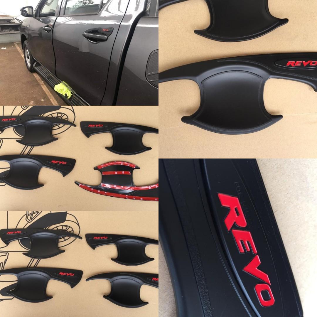 Toyota hilux revo black inner handle cover, Auto Accessories on Carousell