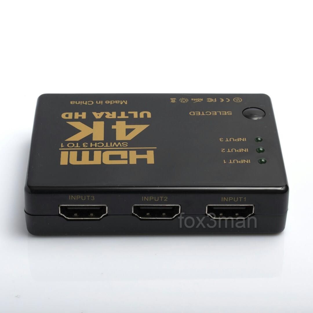 全新 UH-301 4K Ultra HD HDMI Switch 3出1數碼選擇器 附紅外線遙控, 傢俬＆家居, 保安及門鎖 , 保安系統及閉路電視 - Carousell