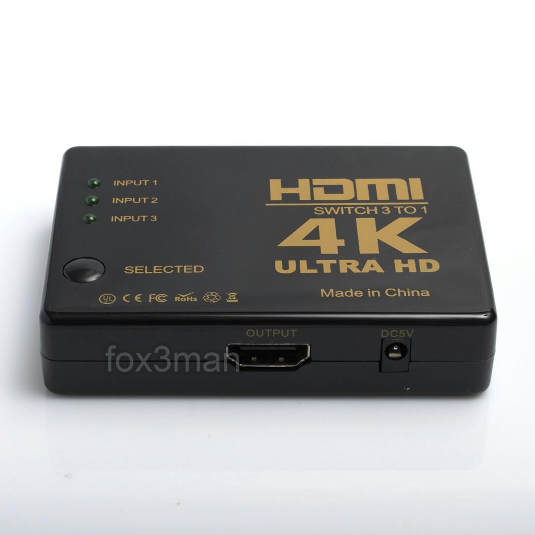 全新 UH-301 4K Ultra HD HDMI Switch 3出1數碼選擇器 附紅外線遙控, 傢俬＆家居, 保安及門鎖 , 保安系統及閉路電視 - Carousell