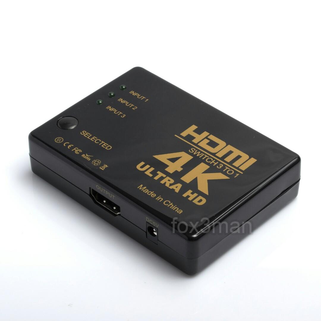 全新 UH-301 4K Ultra HD HDMI Switch 3出1數碼選擇器 附紅外線遙控, 傢俬＆家居, 保安及門鎖 , 保安系統及閉路電視 - Carousell
