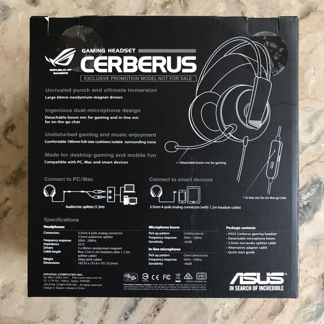Asus ROG Cerberus Gaming Headset, Computers & Tech, Parts & Accessories ...