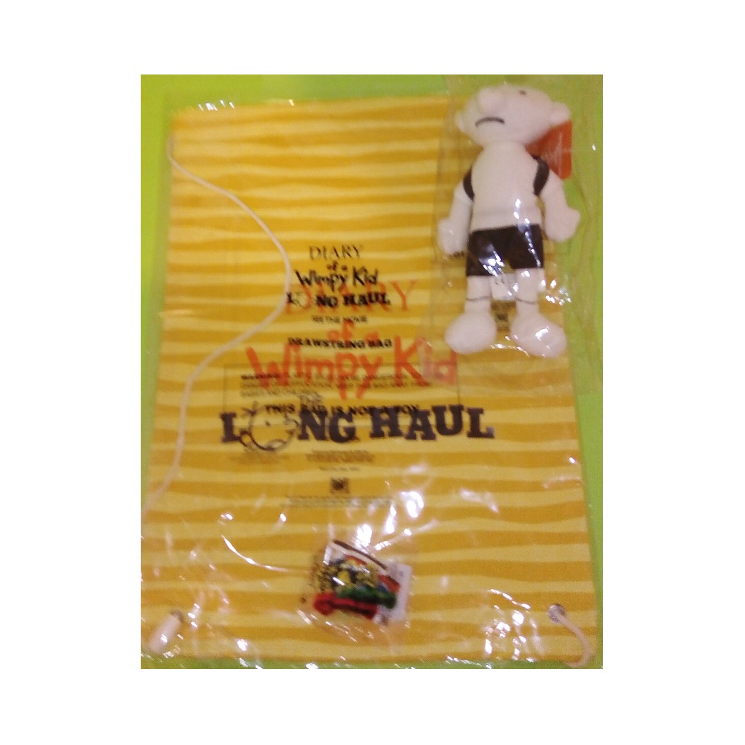 Diary of a Wimpy Kid The Long Haul - Drawstring Bag, Greg Hefley Plush ...