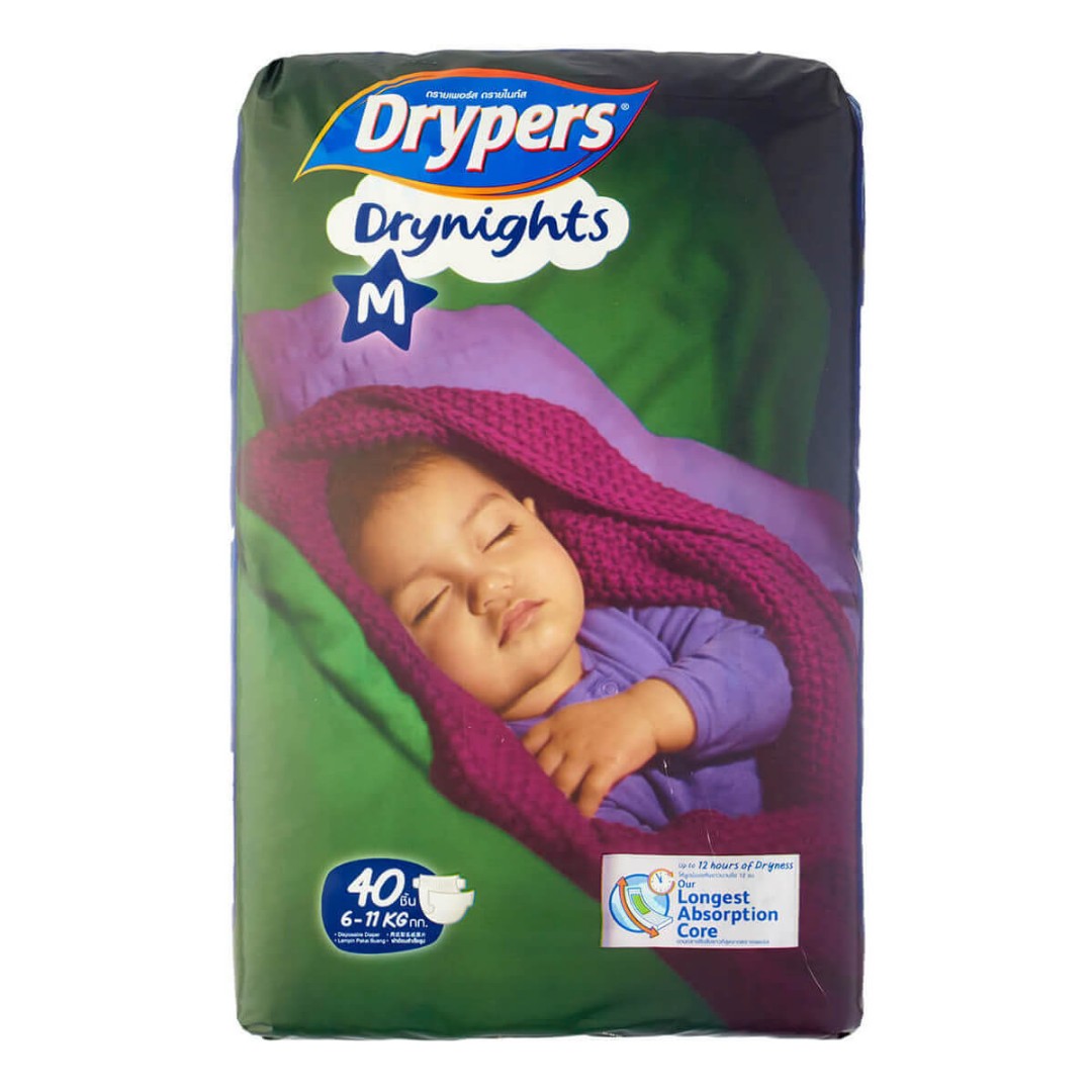 Drypers Dry Nights M size, Babies & Kids, Bathing & Changing, Diapers ...