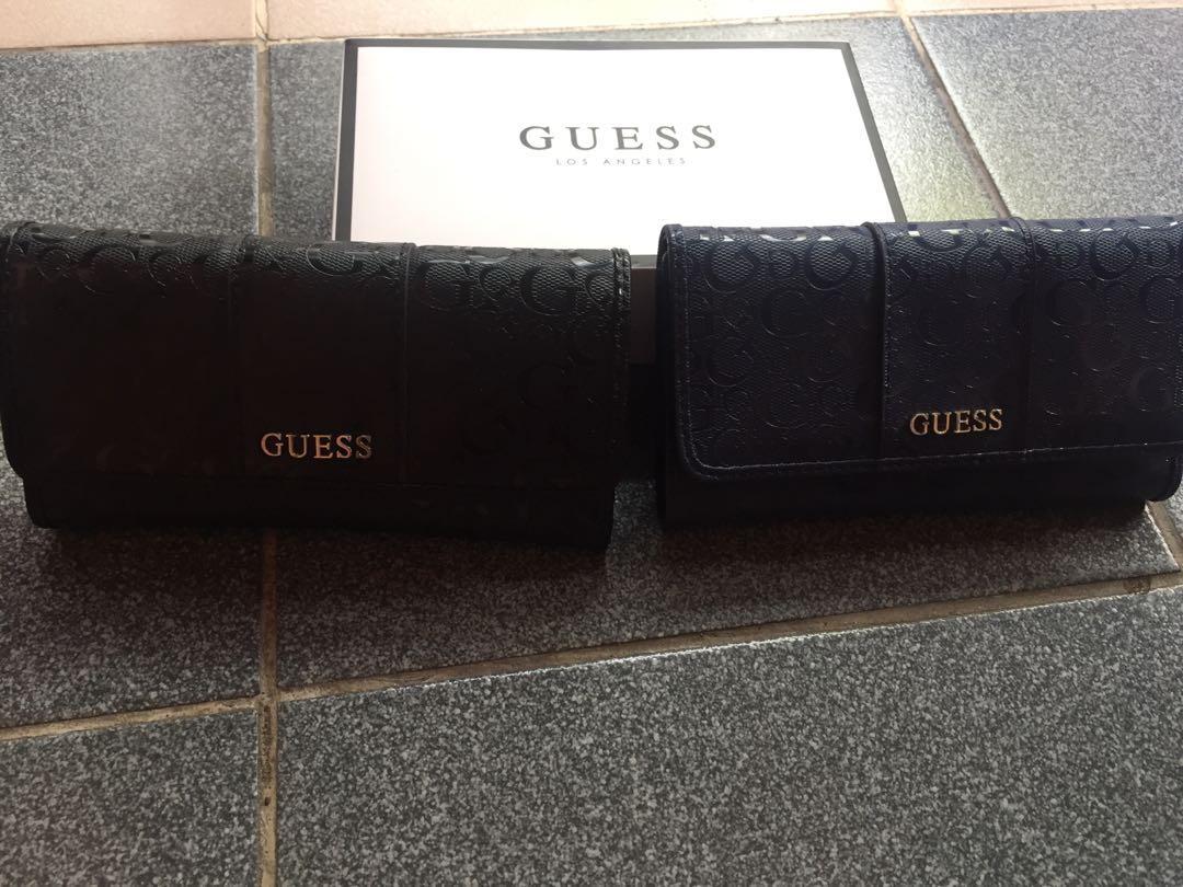 ORIGINAL GUESS WALLET- BLUE AVAIL(no box); BLACK SOLD, Women's Fashion ...