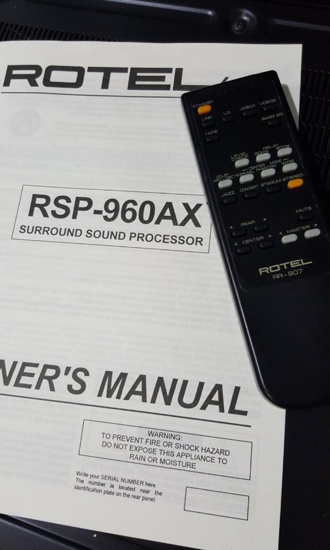 (SOLD) "SALES" ROTEL RSP-960AX SURROUND SOUND PROCESSOR, Audio, Other ...