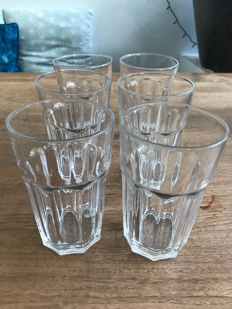 Set of 6 glasses, Furniture & Home Living, Kitchenware & Tableware ...