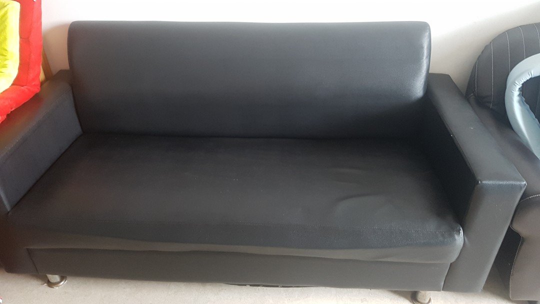 3 seater sofa with foot rest, Furniture & Home Living, Furniture, Sofas ...