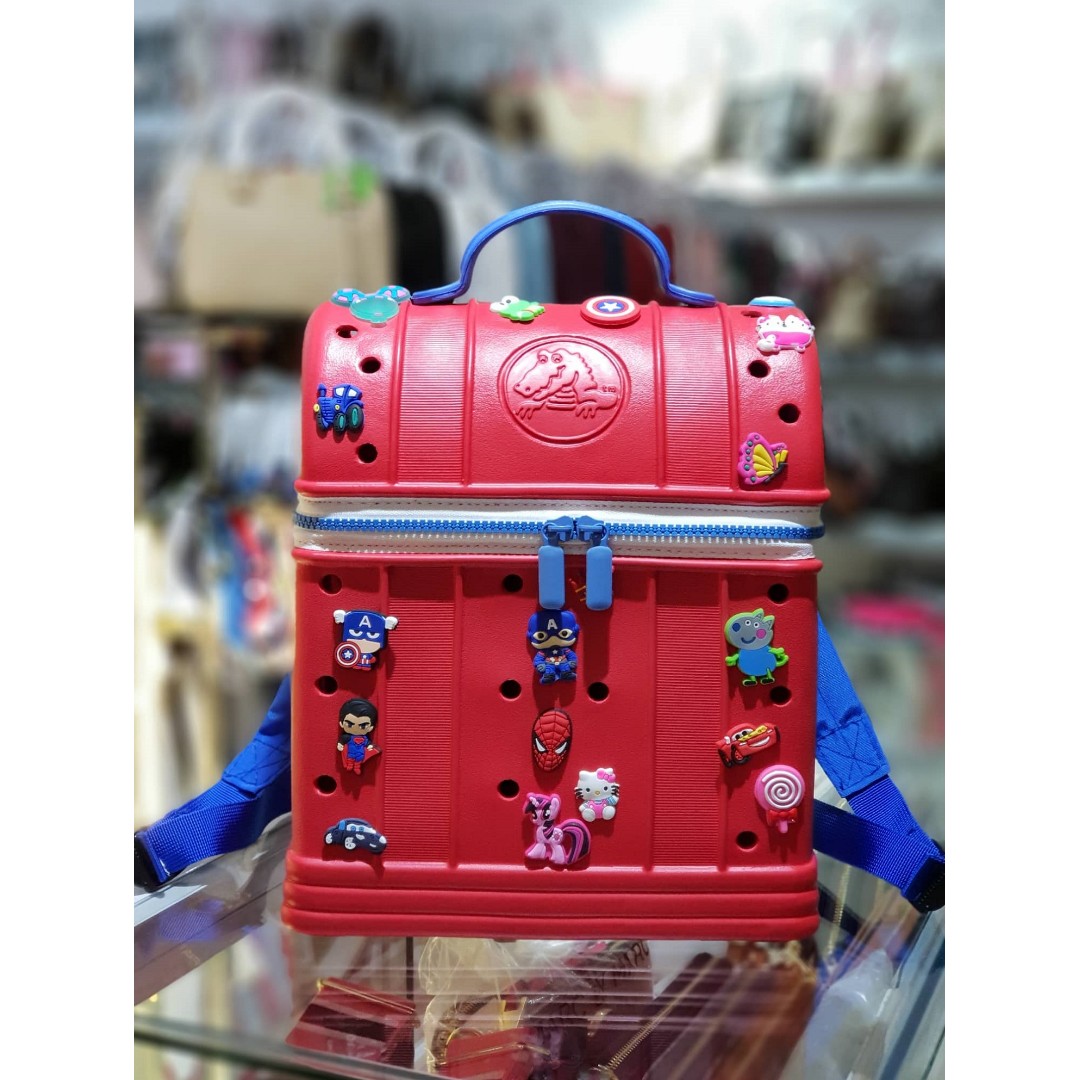 Crocs Kiddie Backpack Large - Red, Babies & Kids, Going Out, Diaper ...