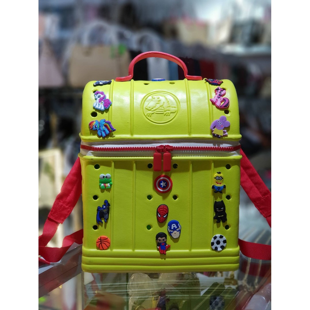 Crocs Kiddie Backpack Large - Yellow Green, Babies & Kids, Going Out ...