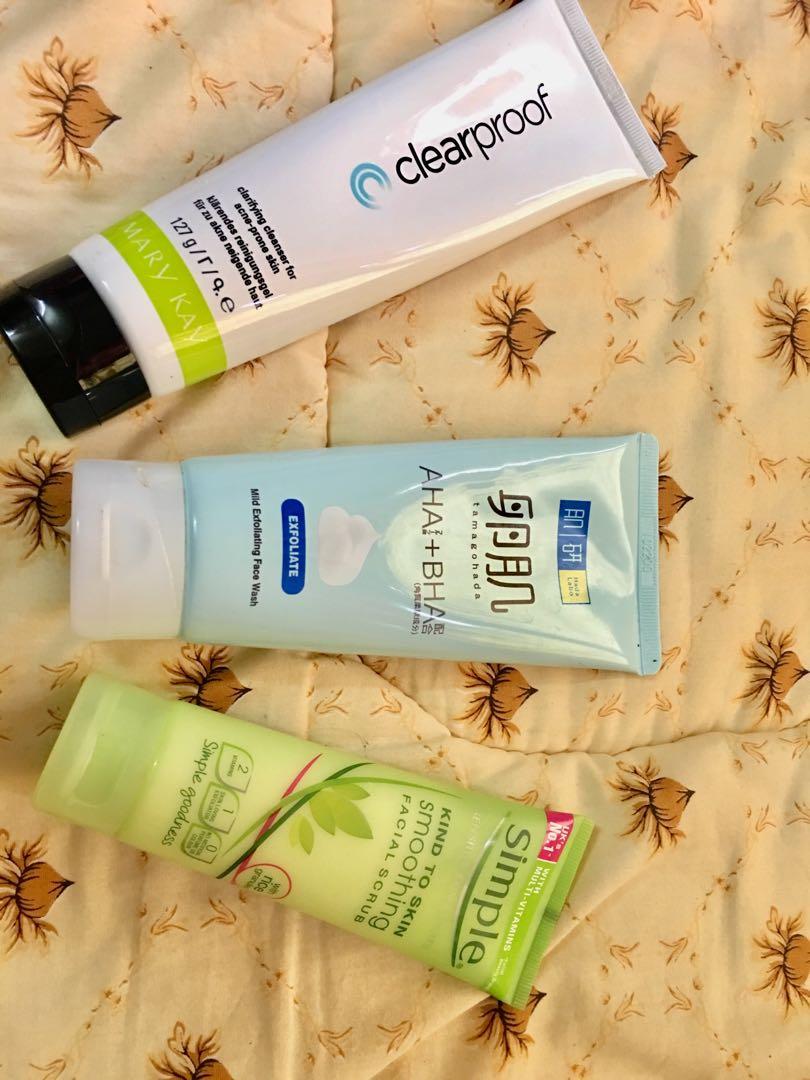 HADA LABO + MARY KAY + SIMPLE FACIAL SCRUB, Beauty & Personal Care ...