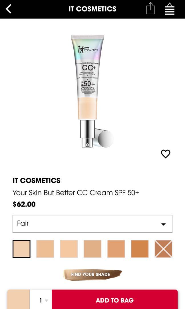 IT Cosmetics CC+, Beauty & Personal Care, Face, Makeup on Carousell
