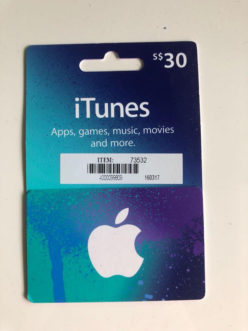 iTunes Card, Tickets & Vouchers, Vouchers on Carousell