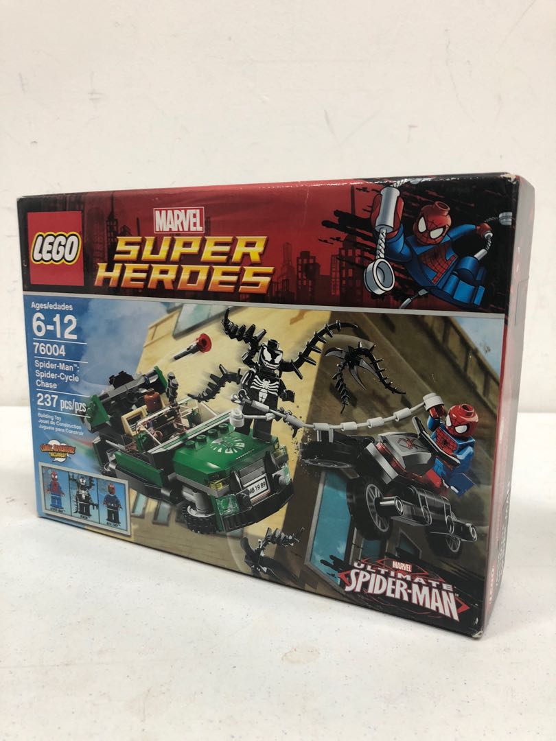 Lego 76004 Spider-Man Spider-Cycle Chase Super Heroes, Hobbies & Toys ...
