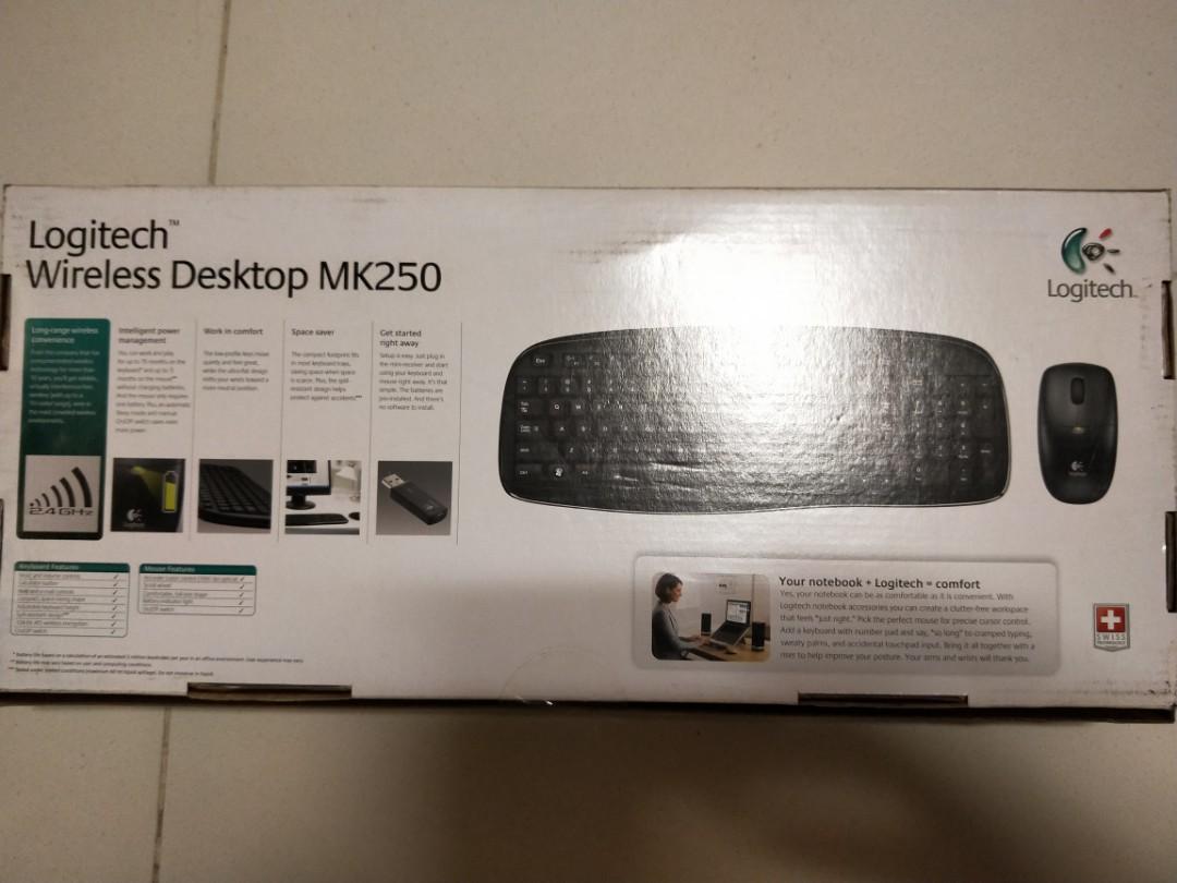 Logitech Wireless Keyboard And Mouse Mk250 Electronics Computer Parts And Accessories On Carousell