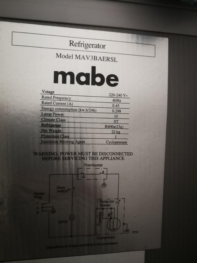 Mabe Personal ref, TV & Home Appliances, Kitchen Appliances, Other ...