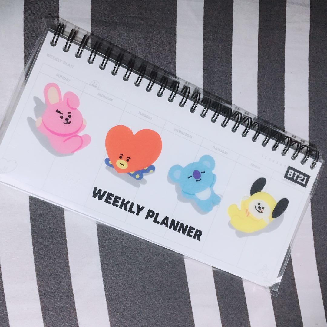 [OFFICIAL] BT21 Weekly Planner, Hobbies & Toys, Memorabilia ...