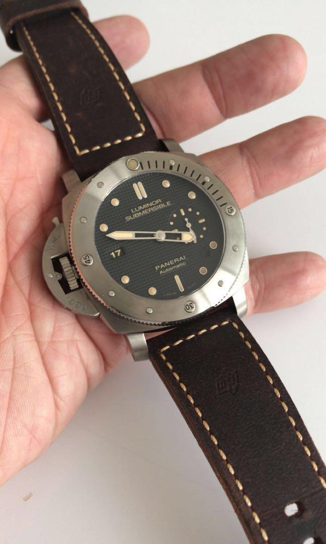 Panerai left hand submersible PAM00569 price reduce, Luxury, Watches on ...
