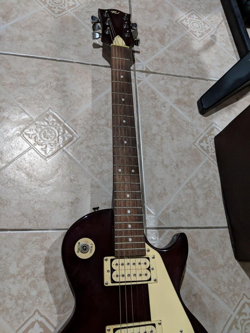 RJ Les Paul Maroon, Hobbies & Toys, Music & Media, Musical Instruments ...