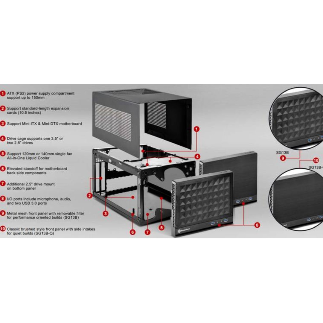 Silverstone Sugo SG13 Mini ITX Computer Case, Computers & Tech, Parts ...