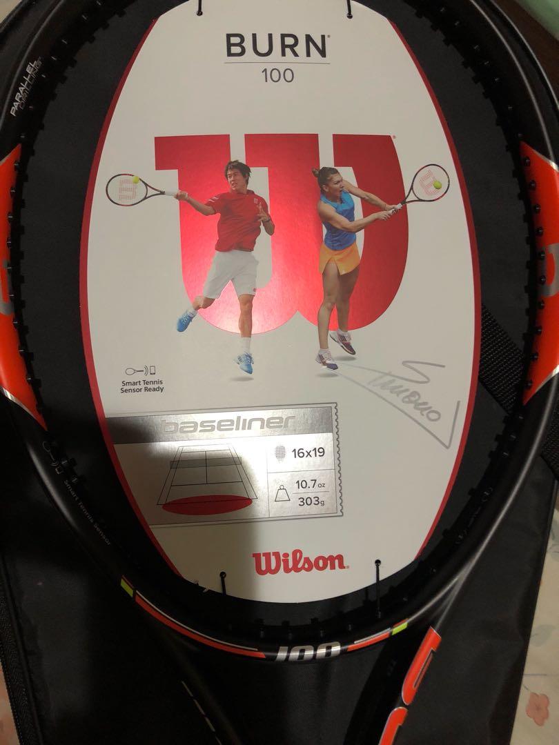 Simona Halep Autographed Wilson Burn 100 Tennis Racket, Sports ...
