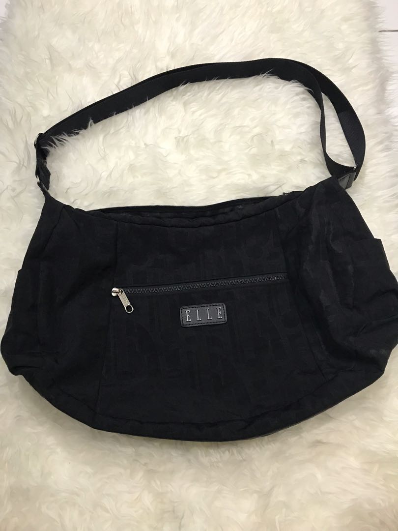 Tas ELLE original warna hitam, Fesyen Wanita, Tas & Dompet di Carousell