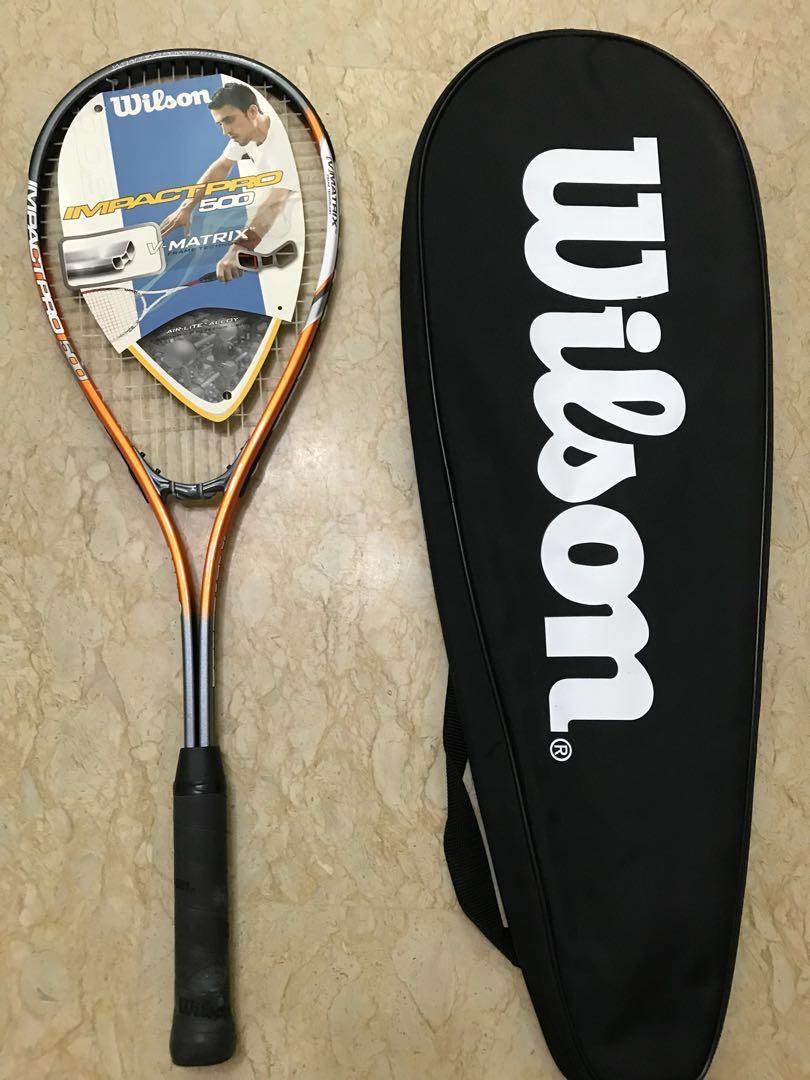 Wilson ImpactPro 500 squash raquet, Sports Equipment, Sports & Games ...
