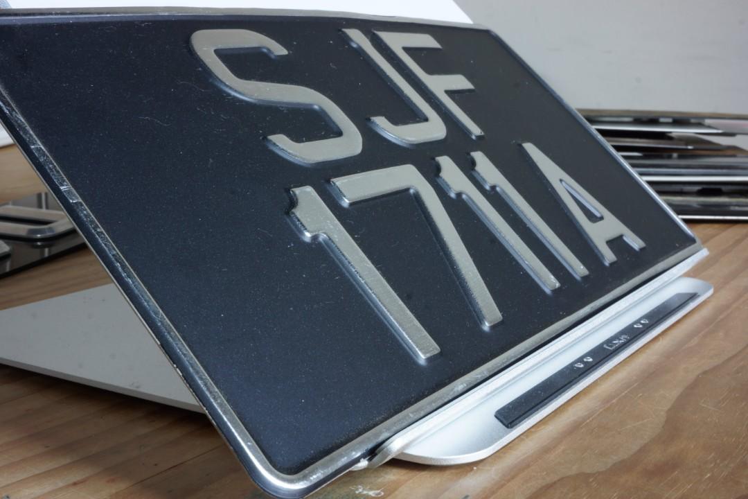 Aluminium Emboss Chrome Car Number Plate, Car Accessories, Car Plates ...