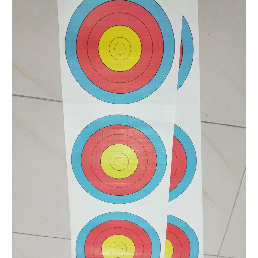 Archery Triple Target Face - 40cm [Official], Sports Equipment, Sports ...