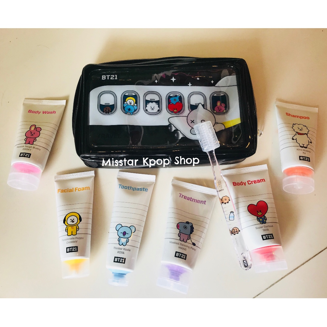 BT21 Travel Set, Hobbies & Toys, Memorabilia & Collectibles, Fan ...