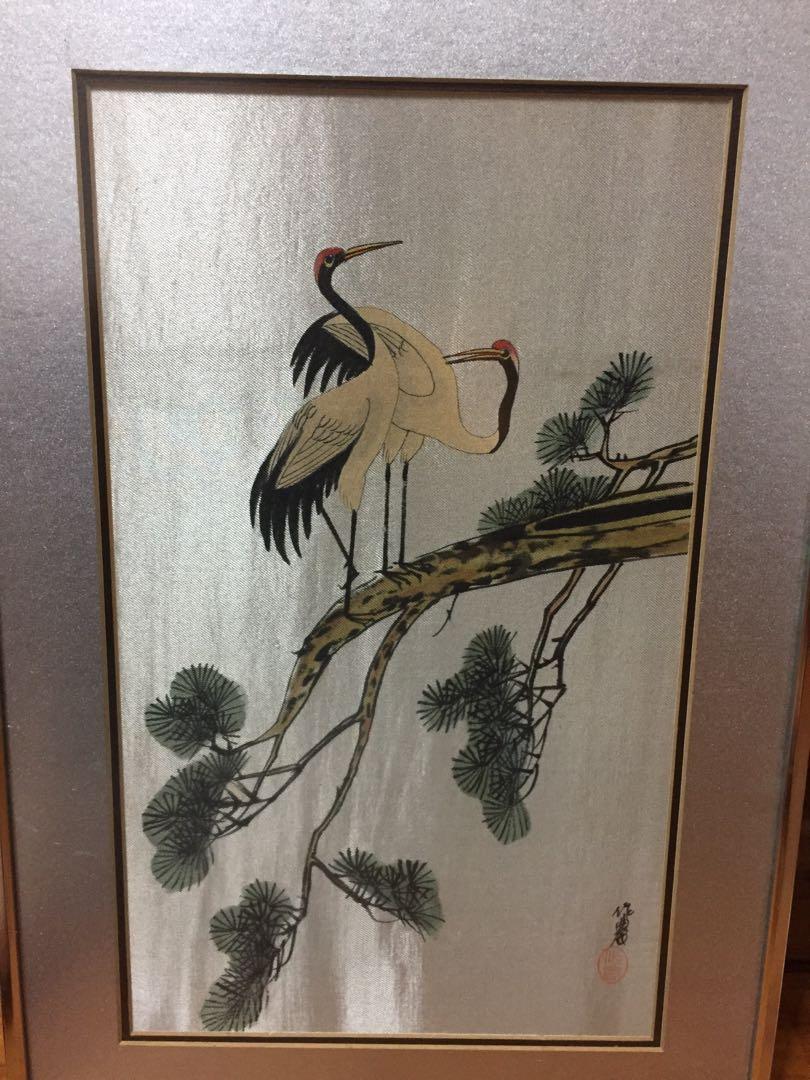 Chinese cloth painting in frame, Furniture & Home Living, Home Decor ...