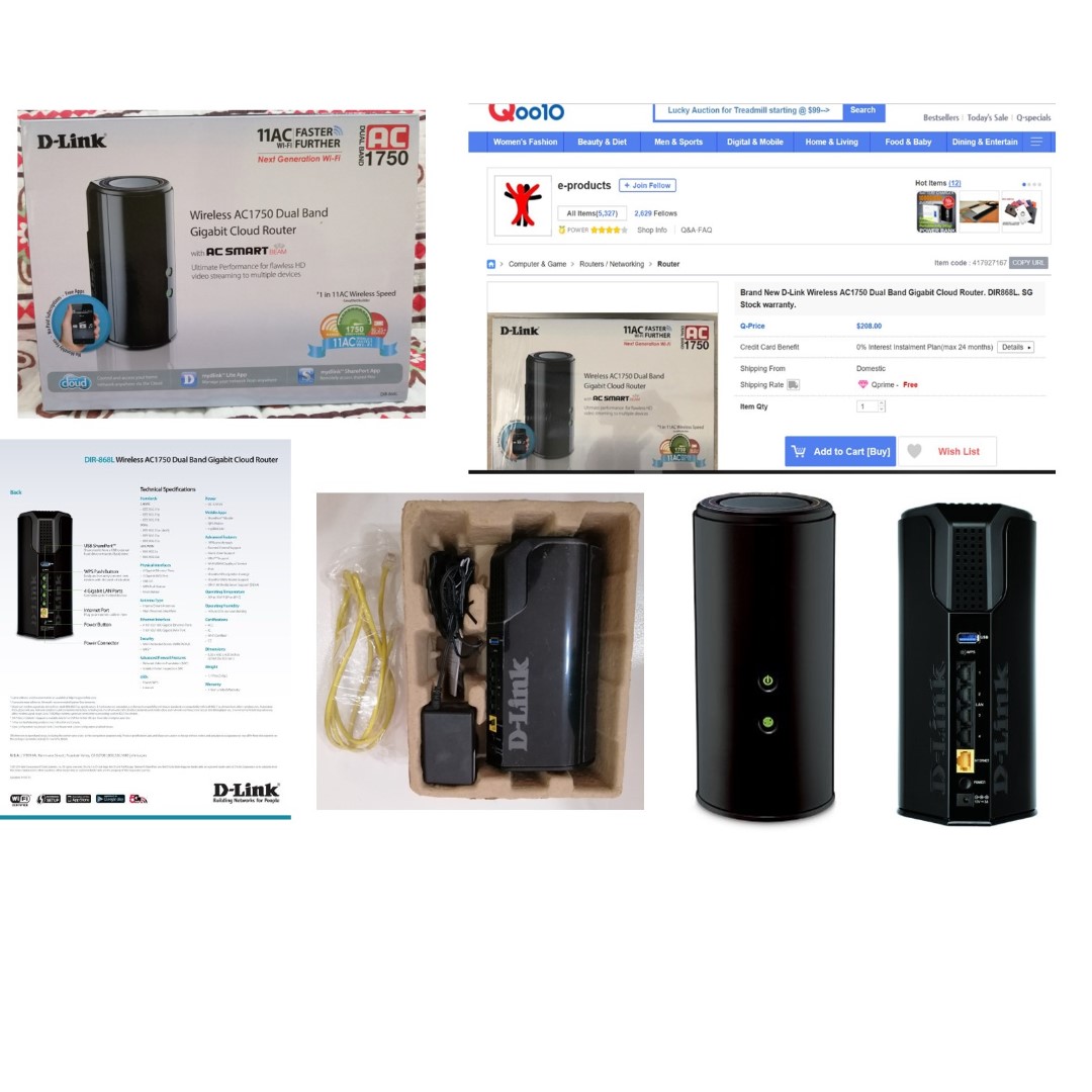 D-Link Wireless AC Smartbeam 1750 Mbps Home Cloud App-Enabled Dual-Band ...