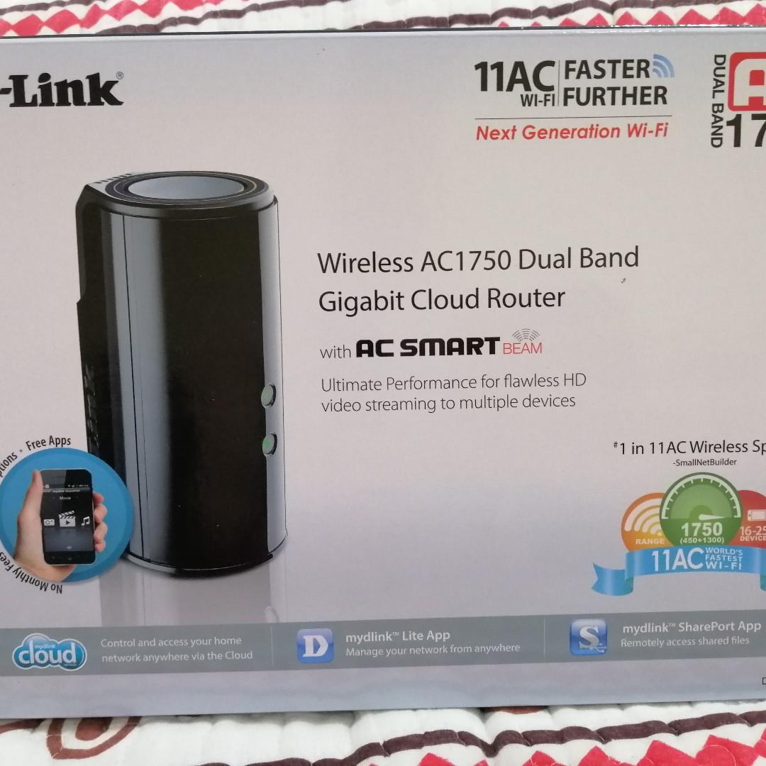 D-Link Wireless AC Smartbeam 1750 Mbps Home Cloud App-Enabled Dual-Band ...