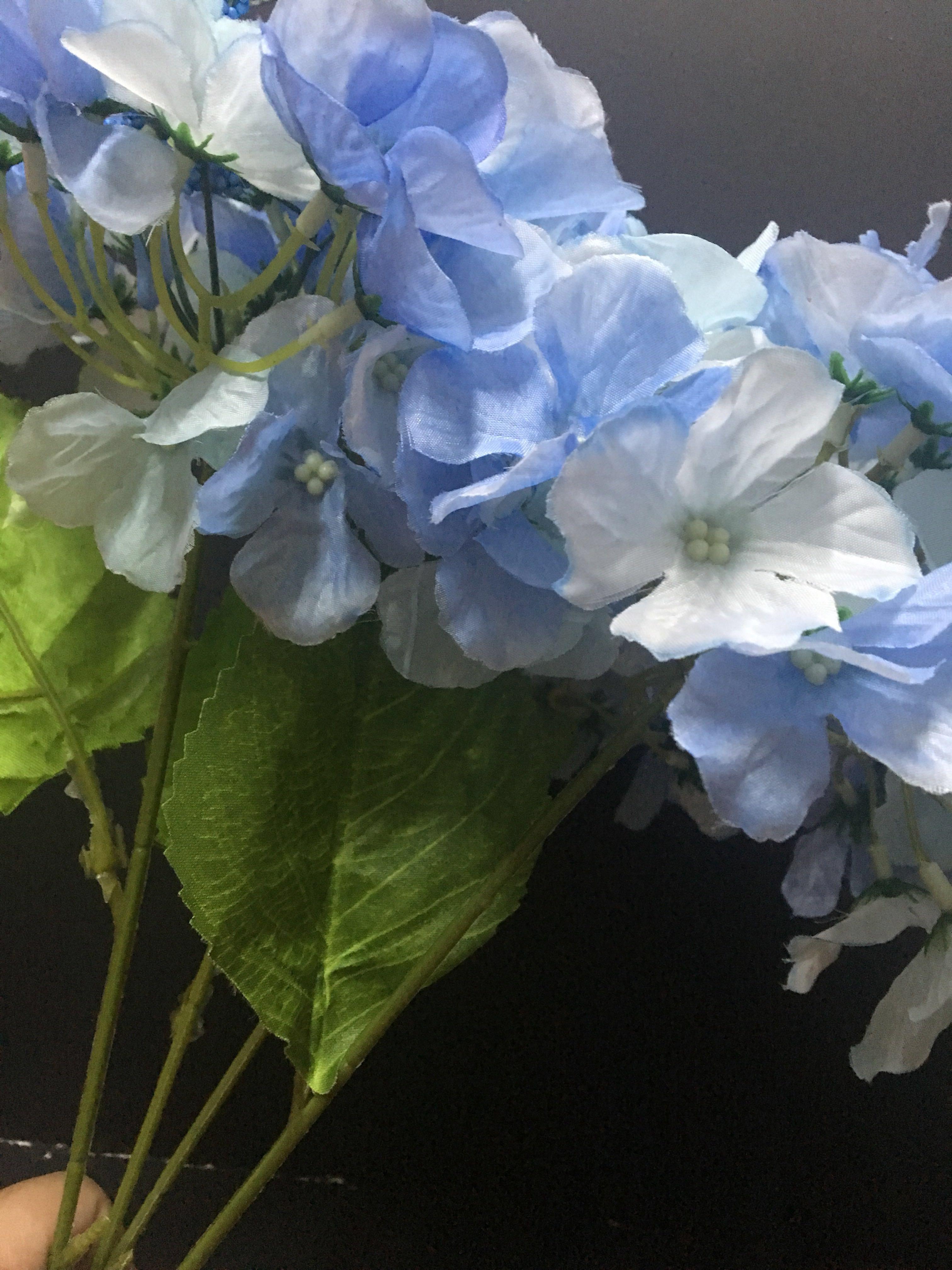 Fake Hydrangea Bouquet, Hobbies & Toys, Stationery & Craft, Flowers ...